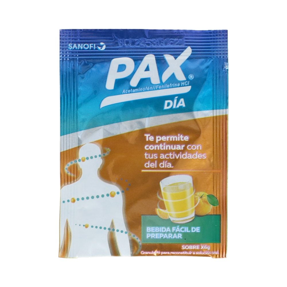 Pax Día (500+10)mg/Sobre Granulado Suspensión Oral Sobre x 6 Gr Naranja ...