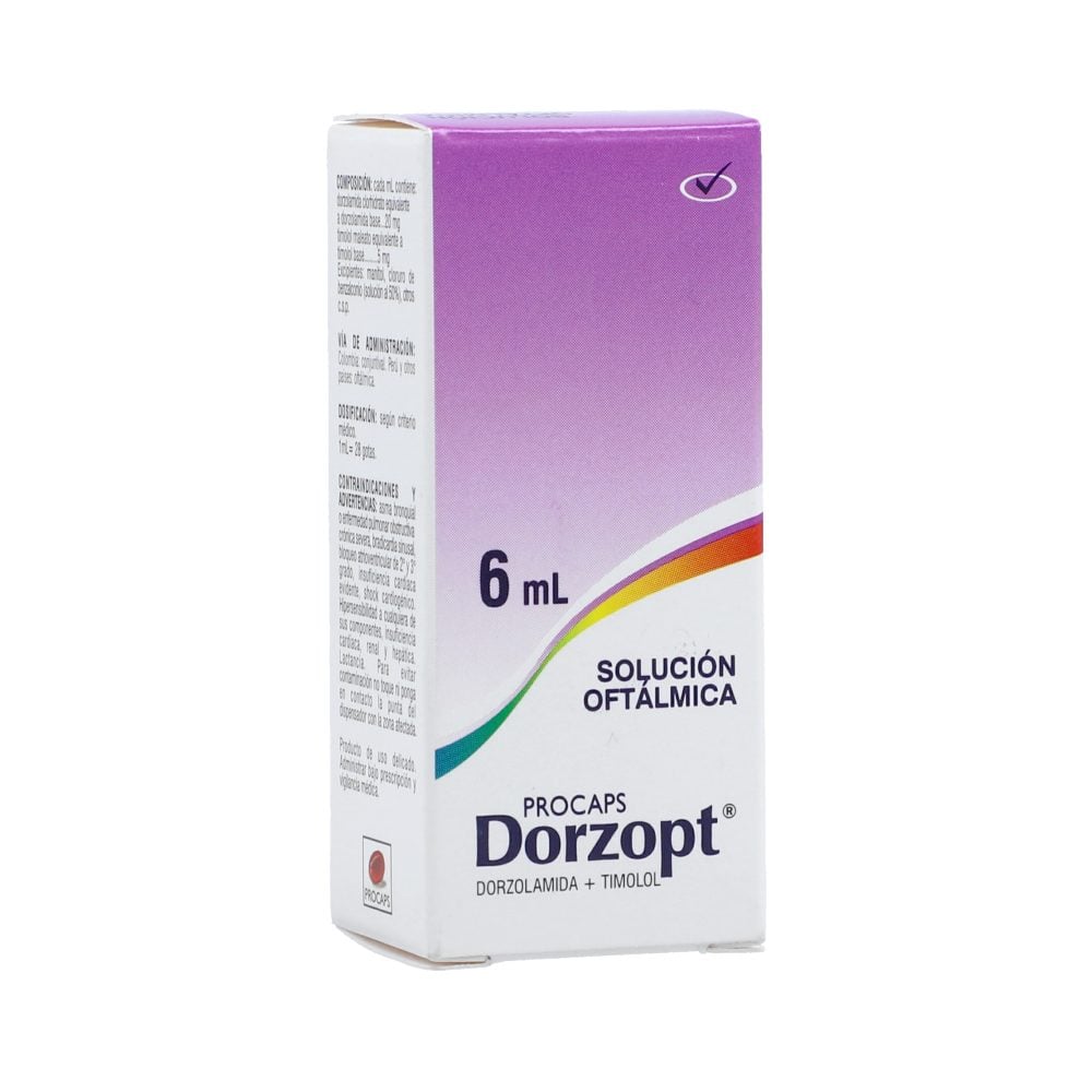 Dorzopt Solución Oftálmica (20Mg+5Mg)/mL Frasco X 6mL | Cruz Verde