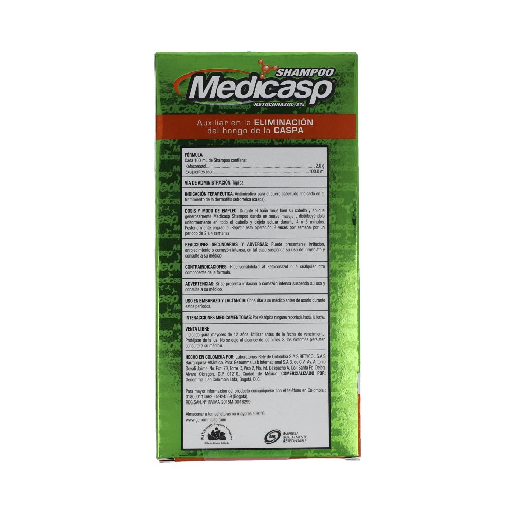 Medicasp Shampoo Ketoconazol 2% Frasco x 100 mL | Los expertos en ...