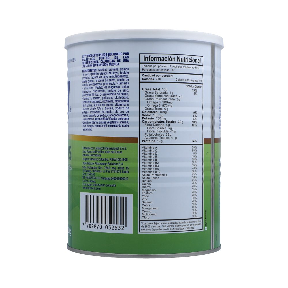 Ensoy Diabéticos Sabor a Vainilla Tarro X 1000Gr | Los expertos en ...