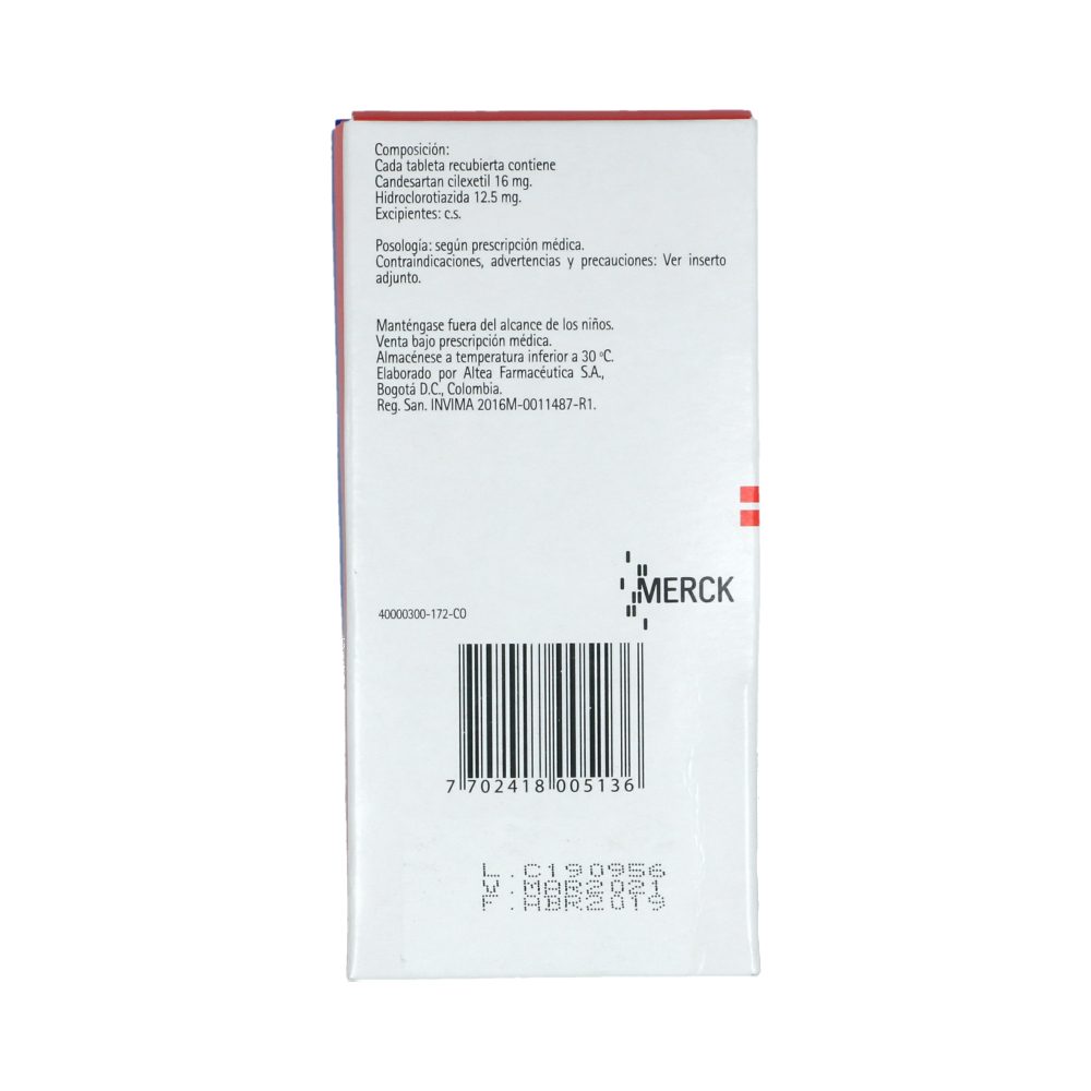 Minart Plus 16Mg+12.5Mg Caja X 30 Tabletas Recubiertas | Los expertos ...