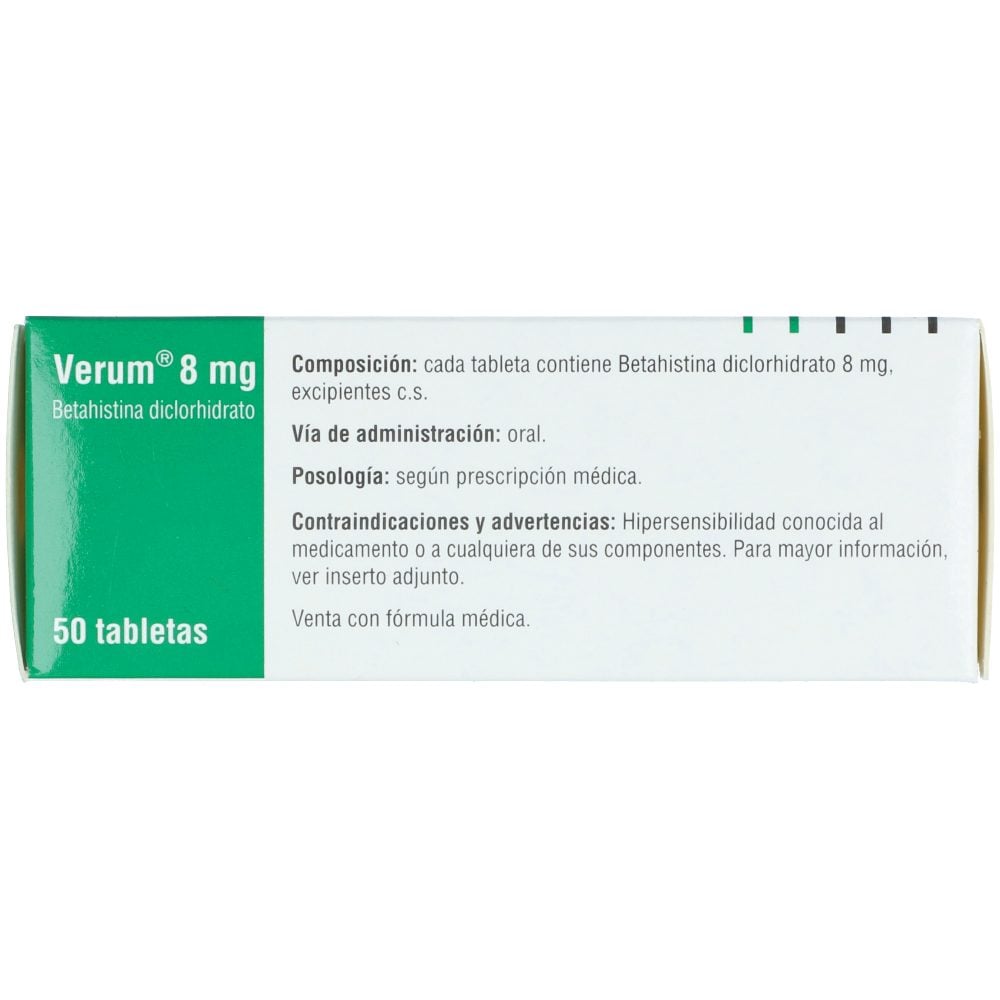 Verum Tabletas Uso Oral 8Mg Blister X 10 | Los expertos en ahorro Cruz ...