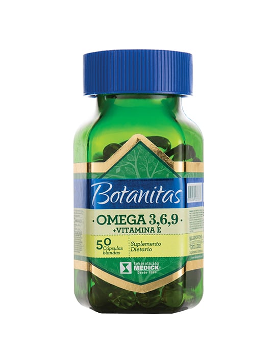 Omega 3 6 9 + Vitamina E Botanitas Capsulas Blandas Frasco X 50