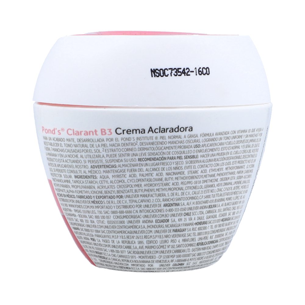 Crema Clarant B3 24 Grasa Ponds Frasco X 100 Gr | Los expertos en ...