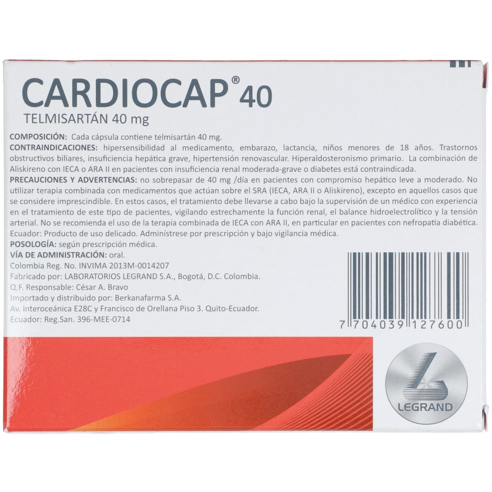 Cardiocap 40Mg Caja X 28 Cápsulas | Los expertos en ahorro Cruz Verde ...