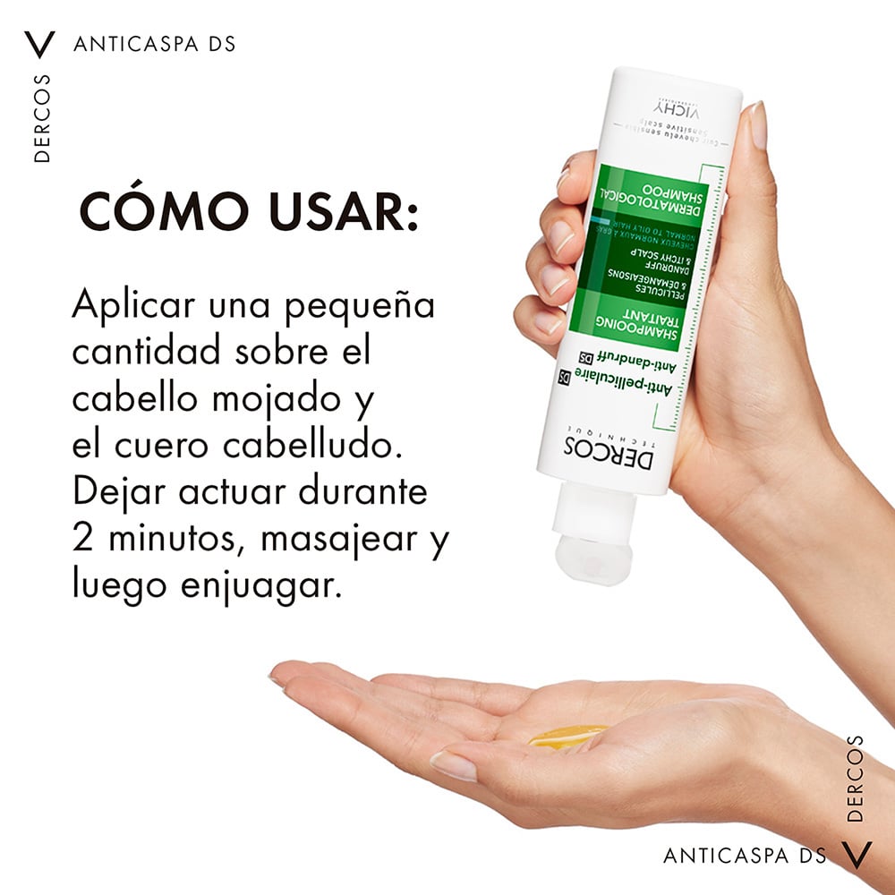 Shampoo Anti Caspa Dercos Vichy Normal A Grasa Frasco X 200mL | Los ...