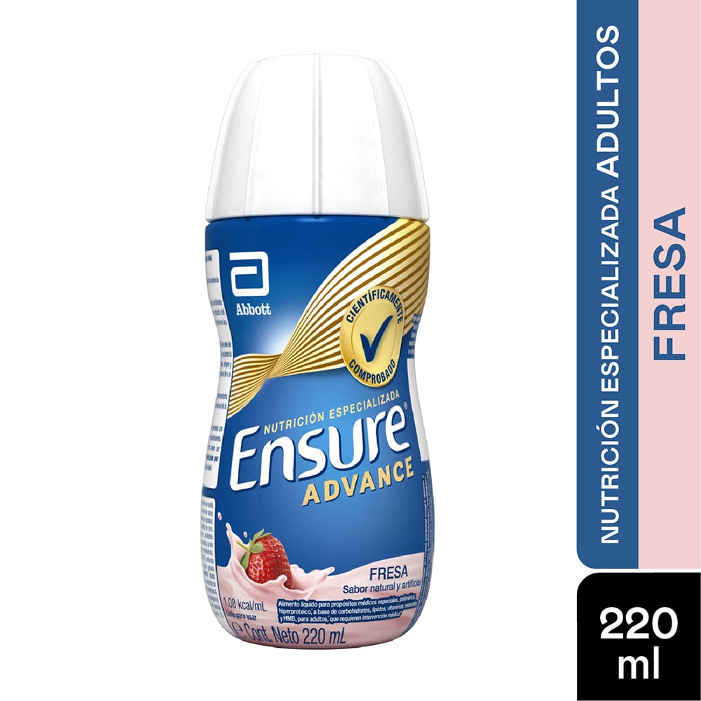 Ensure Advance Frasco X 220Ml Sabor Fresa | Cruz Verde