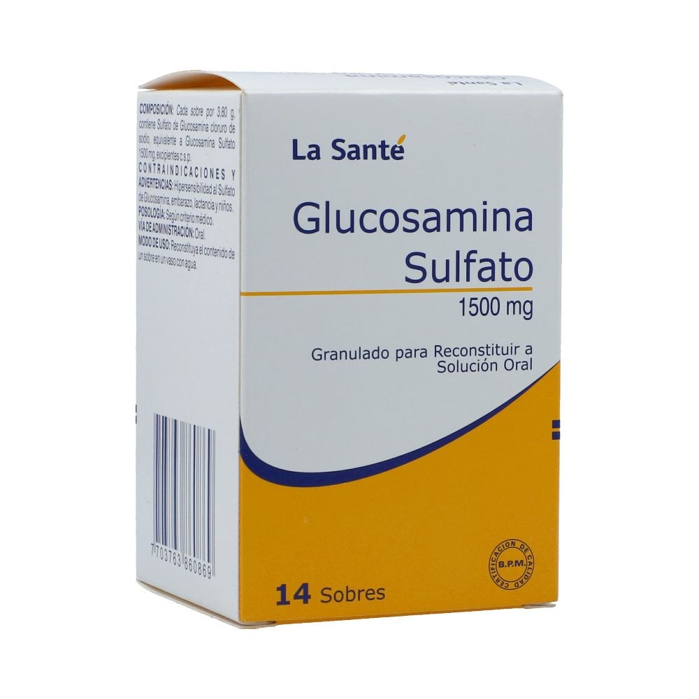 Glucosamina La Santé 1500Mg Caja X 14 Sobres X 3.8Gr Granulado | Cruz Verde