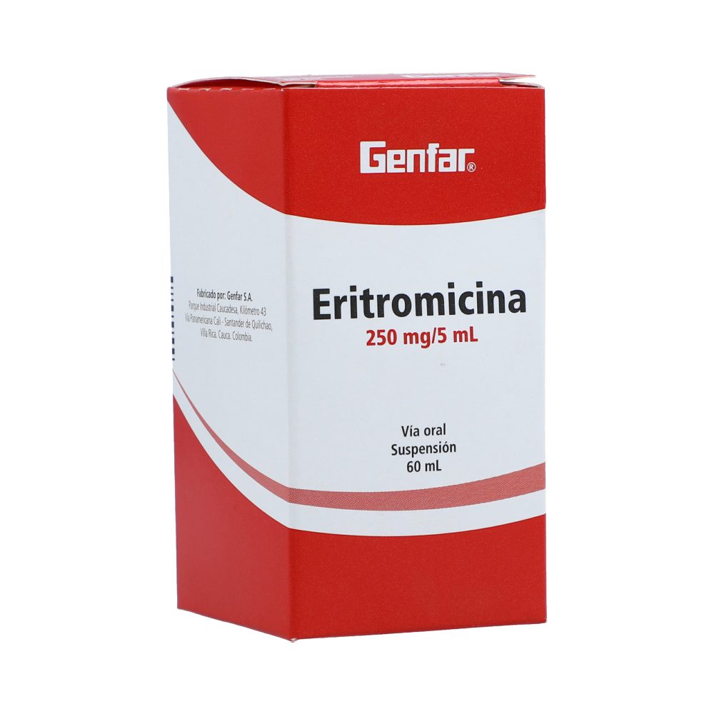 Eritromicina 250Mg/5mLdebase(5%) Susp Oral Genfar Frasco X 60mL | Los ... Eritromicina 250Mg/5mLdebase(5%) Susp Oral Genfar Frasco X 60mL | Los ...