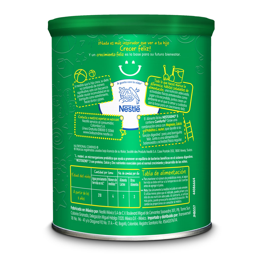 Nestogeno 3 Kids L comfortis Polvo Suspensión Oral Tarro X 800Gr | Los expertos en ahorro Cruz ...