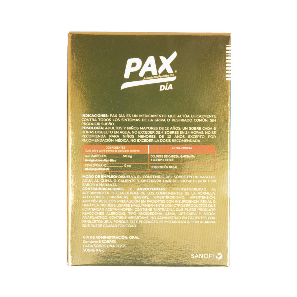 Pax® Día Sobres Granulos (500+10)Mg Caja X 6 | Los expertos en ahorro ...