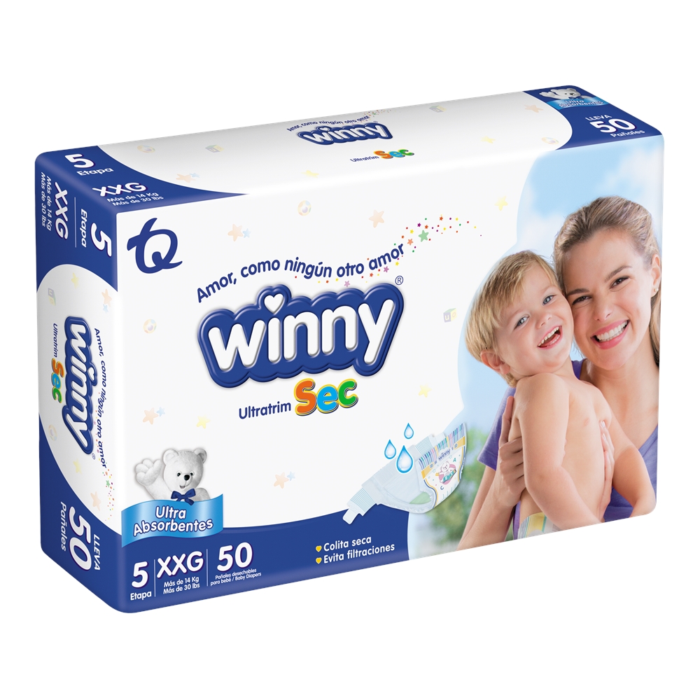 Pañal Winny Ultratrim Sec Etapa 5 Xxg Paquete X 50 | Los expertos en ...