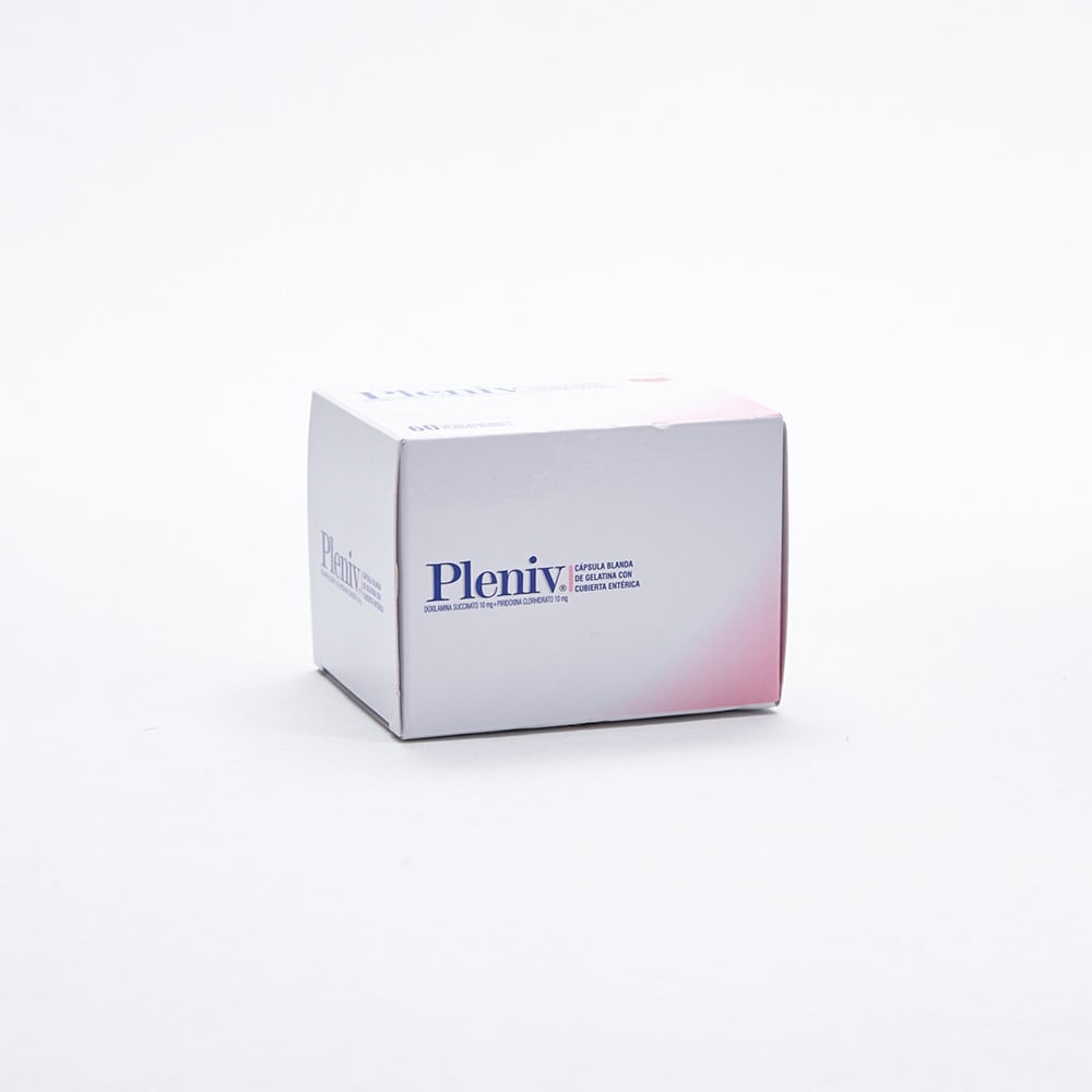 Pleniv (10+10)mg · 60 Cápsulas Liberación Retardada