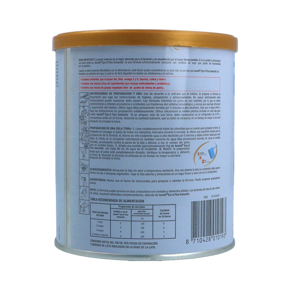 Isomil Iq Plus Con Soya Polvo Tarro X 400Gr | Los expertos en ahorro ...