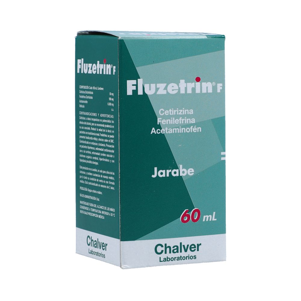 Fluzetrin (325Mg+15Mg+5Mg)/5mL Jarabe Frasco X 60mL