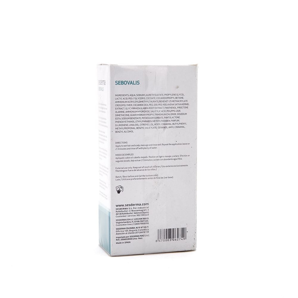 Sesderma Sebovalis Shampoo Frasco X 200Ml | Los expertos en ahorro Cruz ...