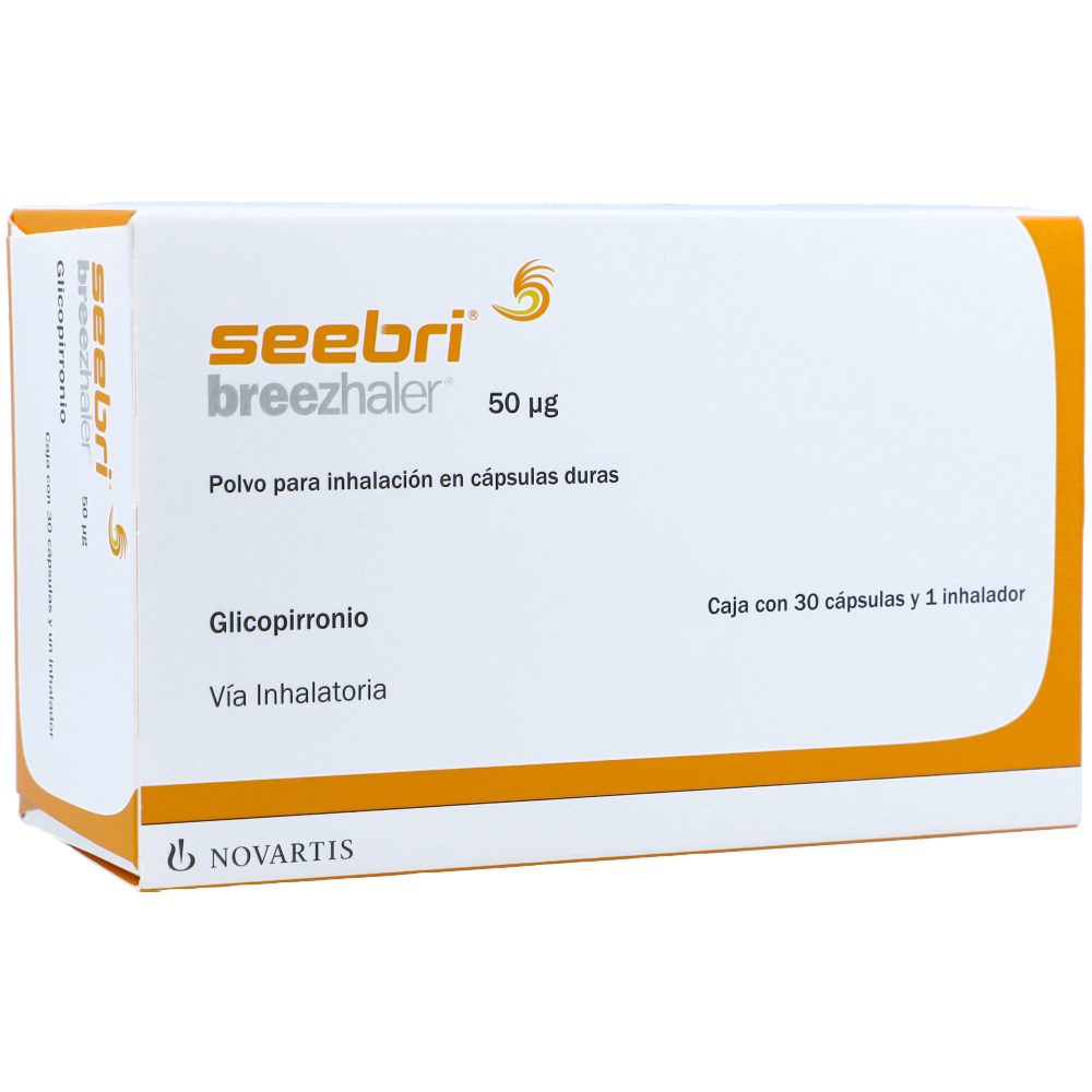 Seebri Breezhaler Polvo Para Inhalar Cápsulas Duras 50Mcg Caja X 30 ...