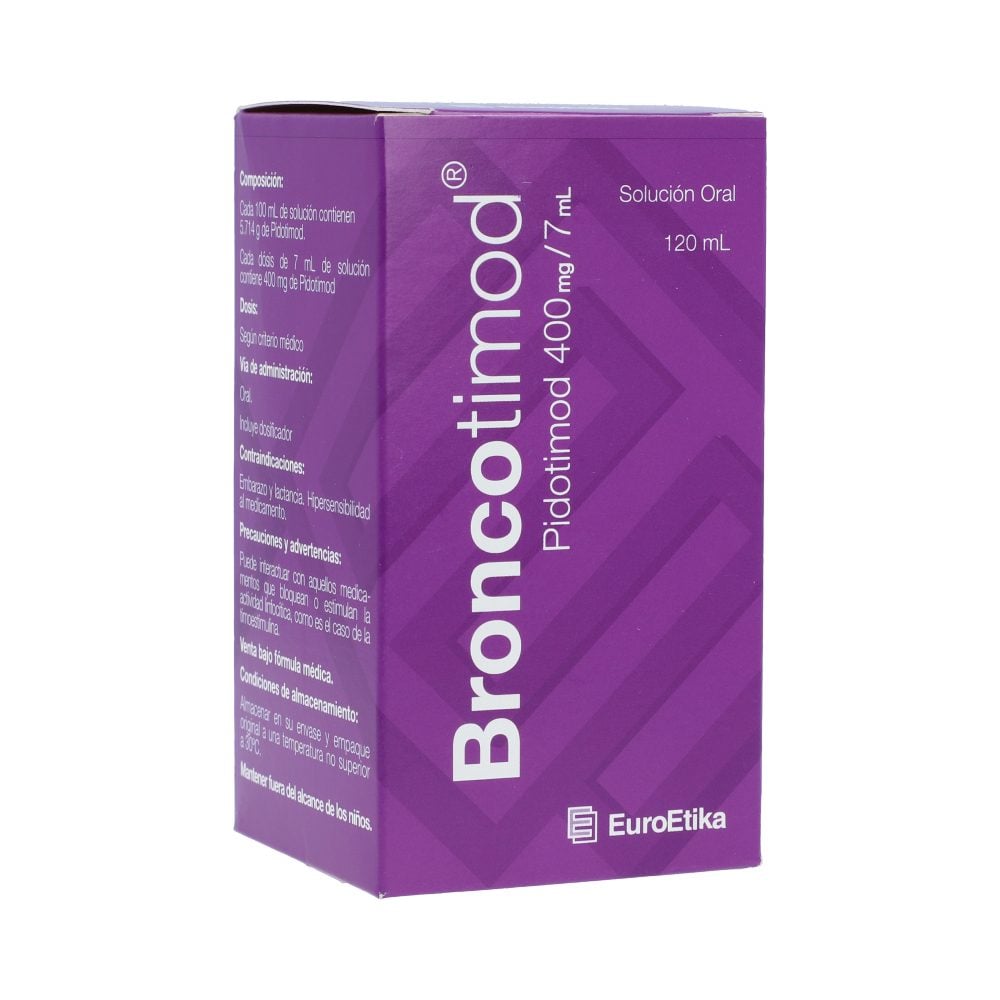 Broncotimod 400Mg/7Ml(5.71%) Solución Oral Frasco X 120Ml | Los ...