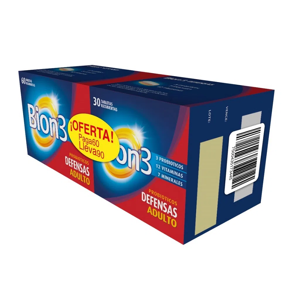 Promo Bion 3 Tabletas Recubiertas Frasco X 60 + Gts 1 Frasco X 30 ...