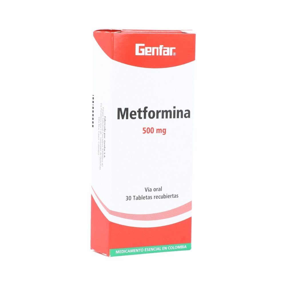 Metformina 500 mg · 30 Tabletas Recubiertas | Cruz Verde