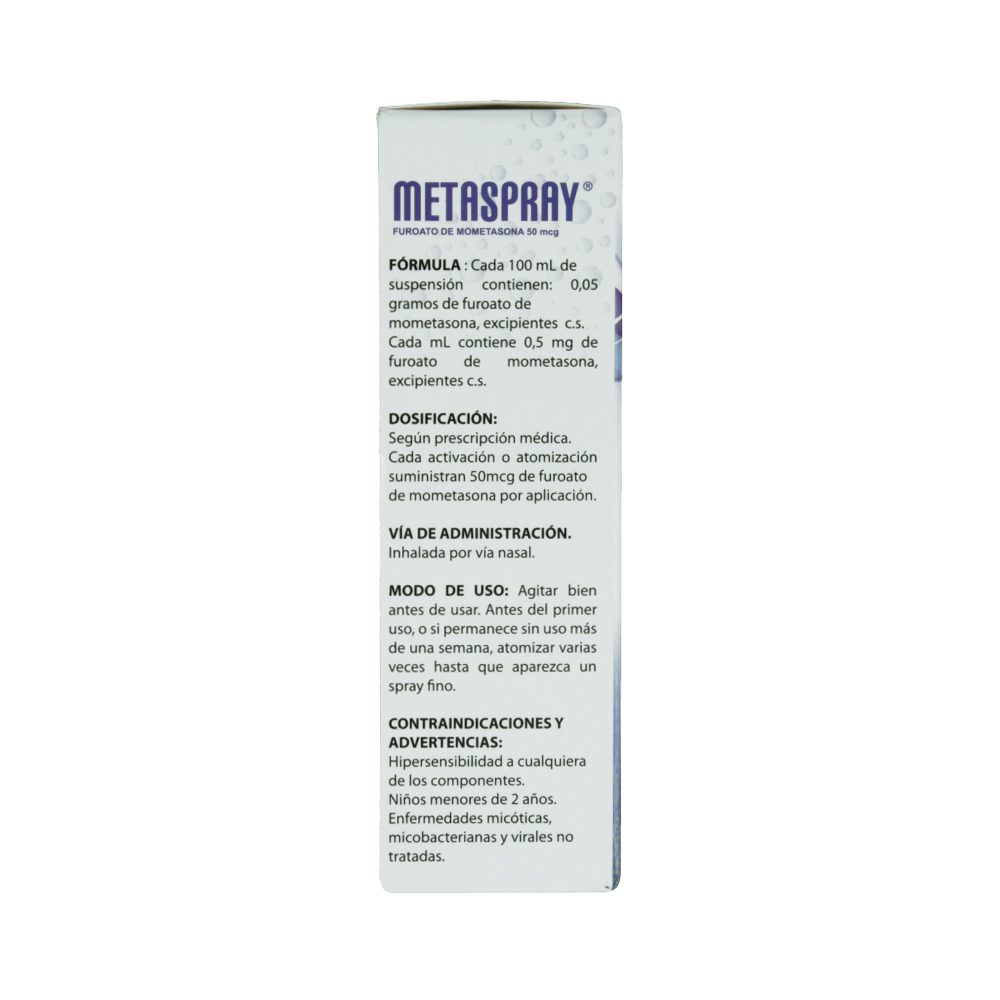 Metaspray Suspensión para Inhalacion Nasal Frasco X 10 mL | Los ...
