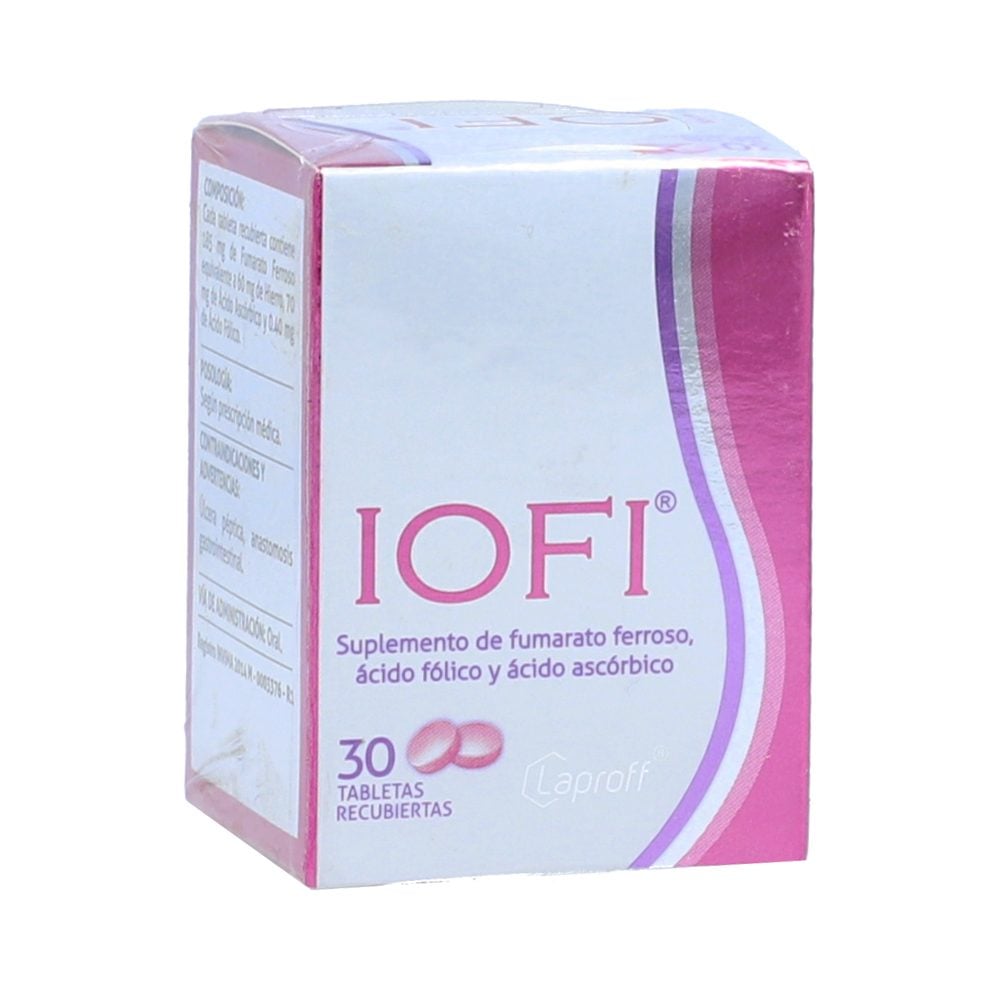Iofi (70+0.4+60(Fe))Mg Tableta Recubierta Frasco X 30 | Cruz Verde