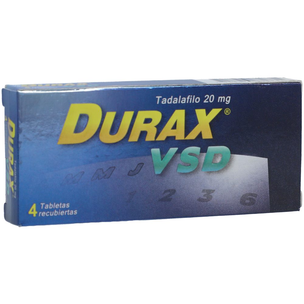 Durax Vsd 20 mg · 4 Tabletas Recubiertas
