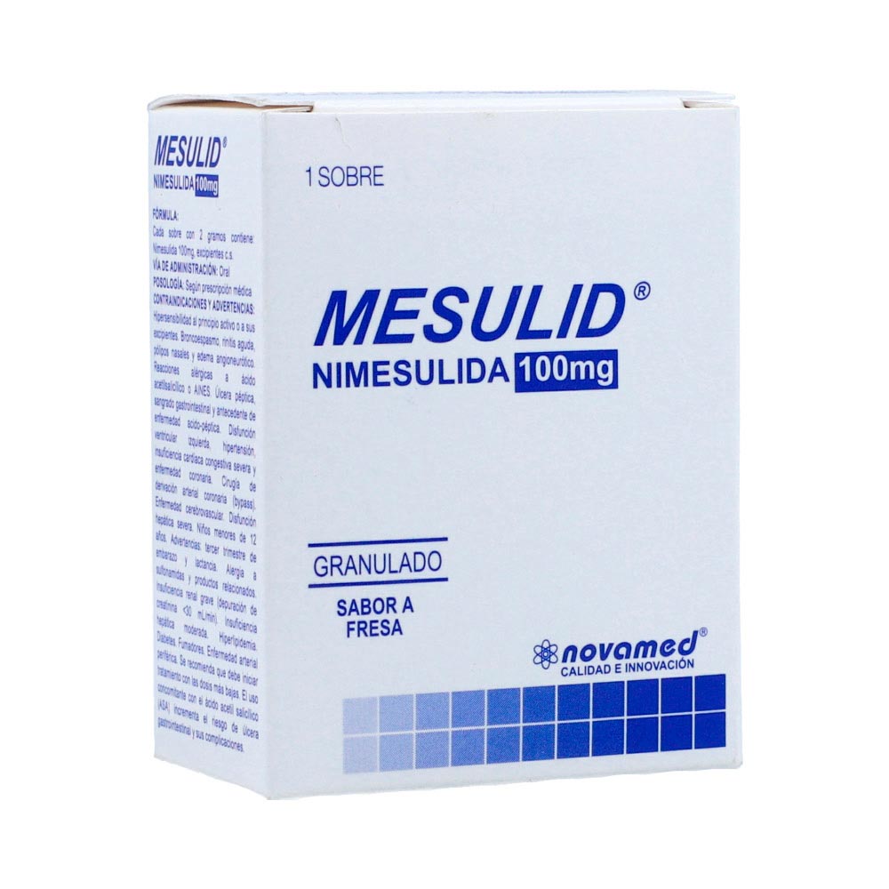 Mesulid Fresa 100Mg/Sobre X 1 Sobre | Los expertos en ahorro Cruz Verde ...