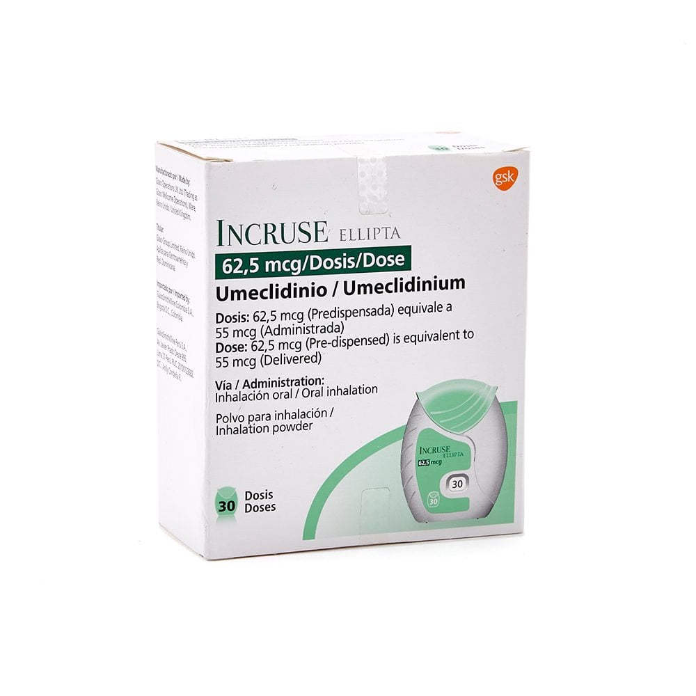 Incruse Ellipta 62.5Mcg/Dosis Polv Inh Oral Frasco X 30Dosis | Los ...