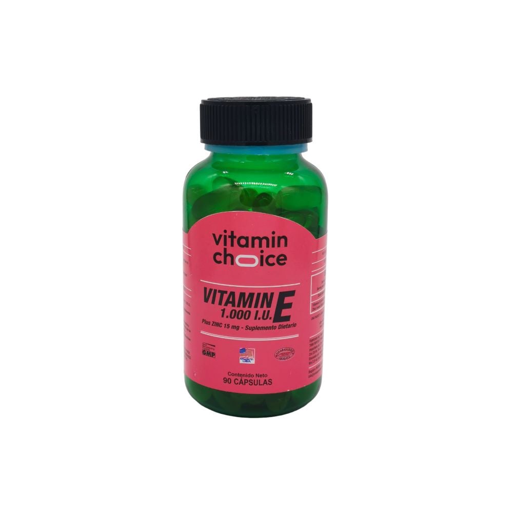Suplemento Dietario Vitamin Choice Vitamina E + Plus Zinc 1000Ui+15Mg ...