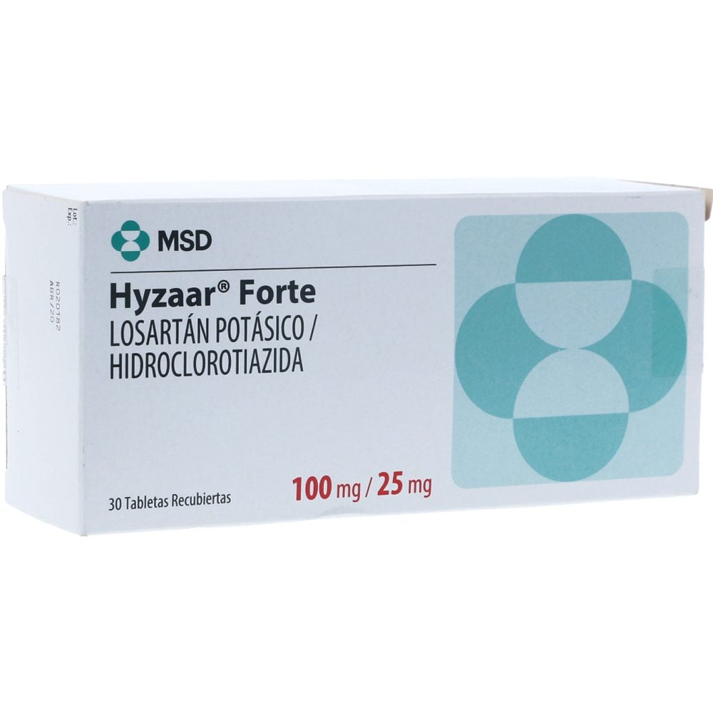 Hyzaar Forte Tabletas Recubiertas 100Mg+25Mg Caja X 30 | Cruz Verde