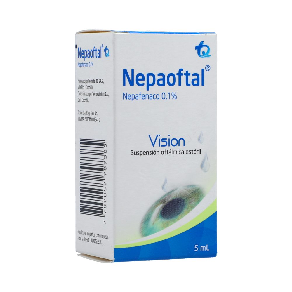 Nepaoftal 1 Mg/Ml (0.1%) Suspensión Oftalmica Esteril Frasco X 5 Ml ...