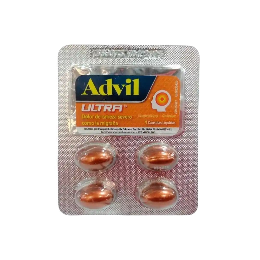Advil Ultra (65+200)Mg Capsula Bland Blister X 4 | Cruz Verde