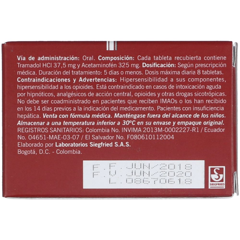 Fastfen 37.5Mg+325Mg Tabletas Frasco X 10 | Los expertos en ahorro Cruz ...