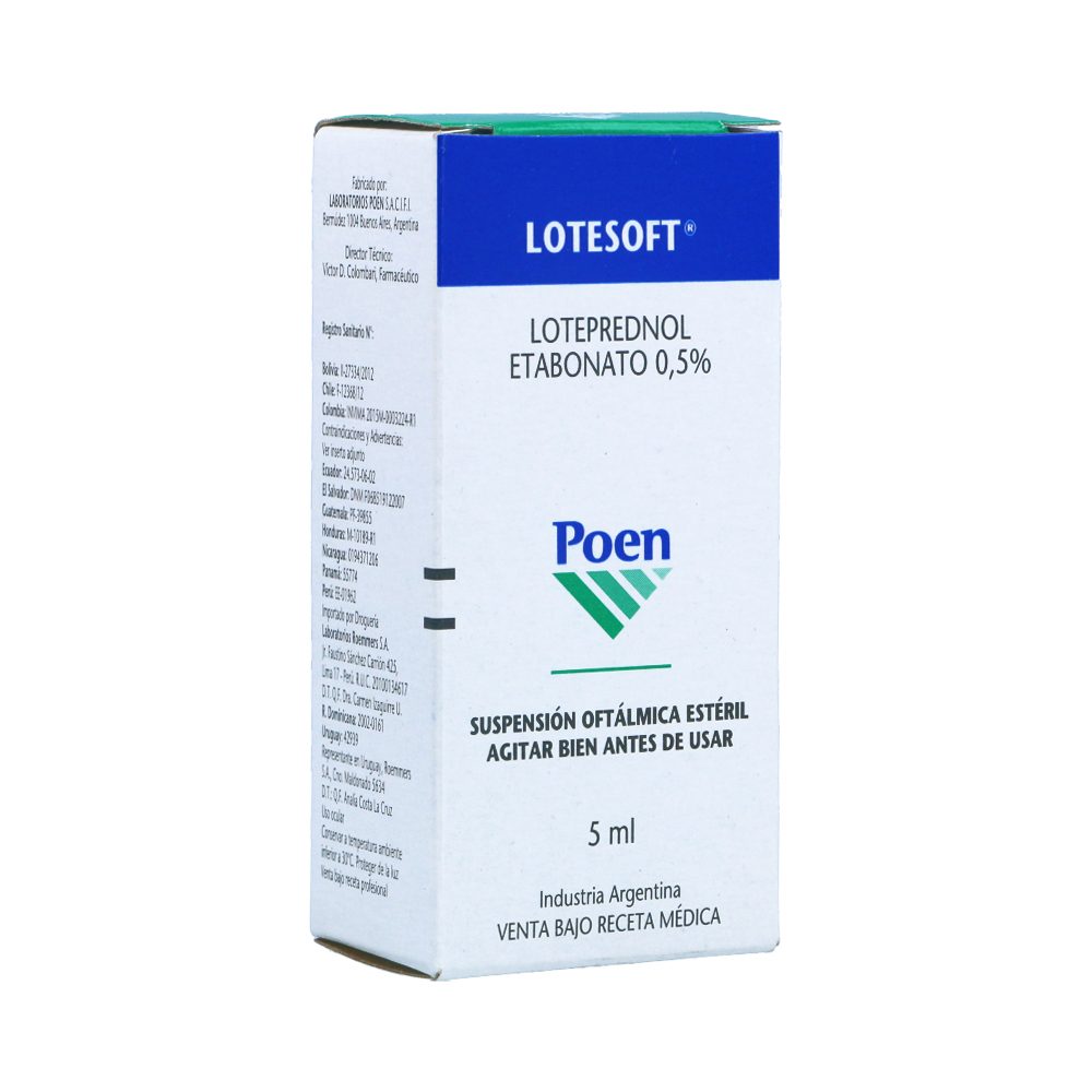 Lotesoft Suspensión Oftálmica Estéril 0,5% Frasco X 5mL | Los expertos ...
