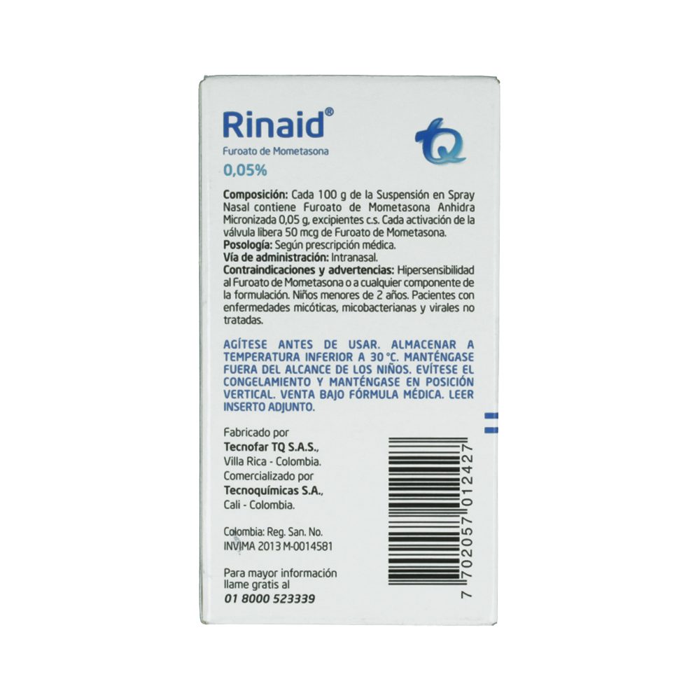 Rinaid Suspensión en Spray Nasal 0,05% Frasco X 10 Gr | Los expertos en ...