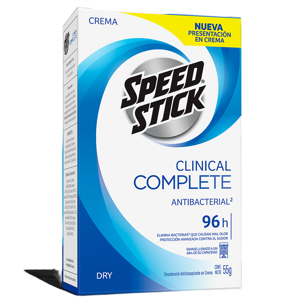 Desodorante En Crema Speed Stick Clinical Complete 96H Barra X 55Gr ...