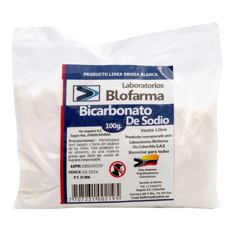 Bicarbonato De Sodio Blofarma Bolsa X 100Gr | Cruz Verde