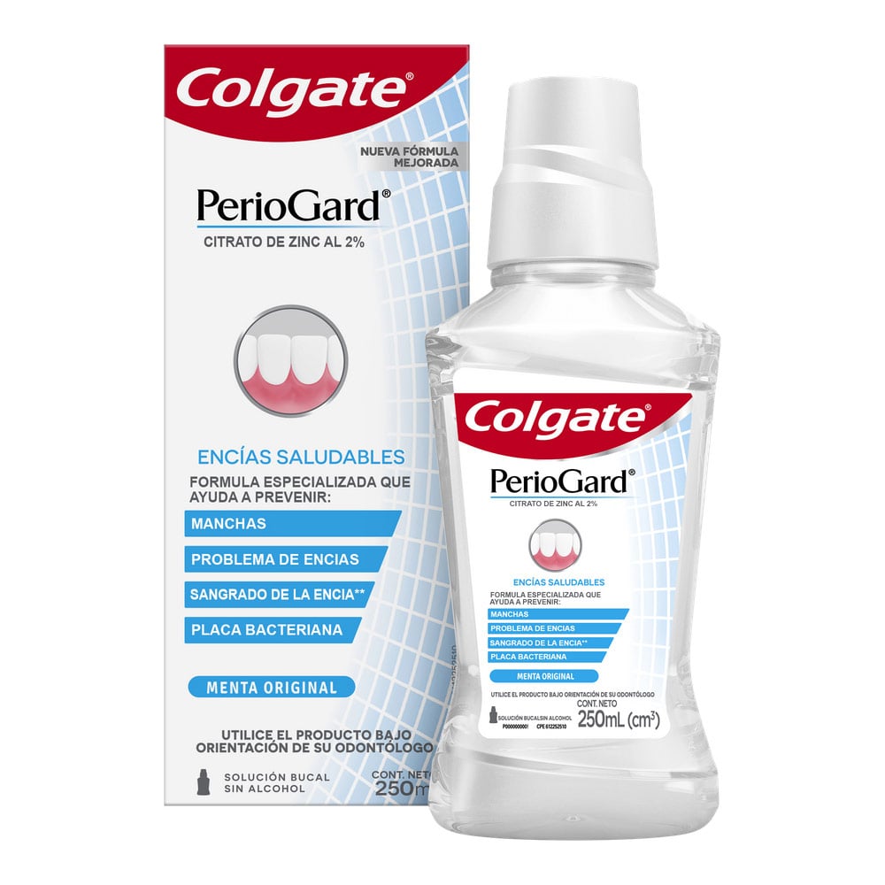 Enjuague Bucal PerioGard Sin Alcohol Frasco X 250mL | Los expertos en ...