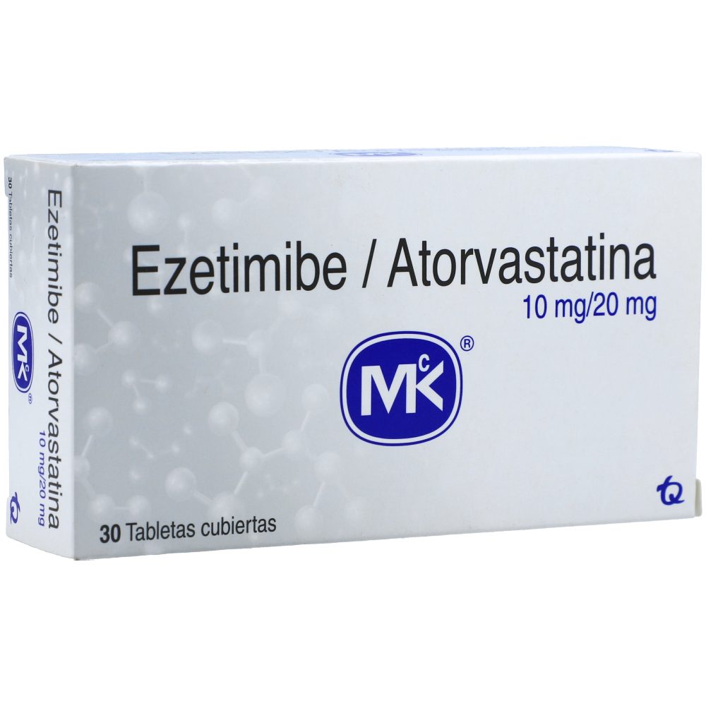 Atorvastatina+Ezetimibe Mk (20+10)Mg Caja X 30 Tabletas Recubiertas ...
