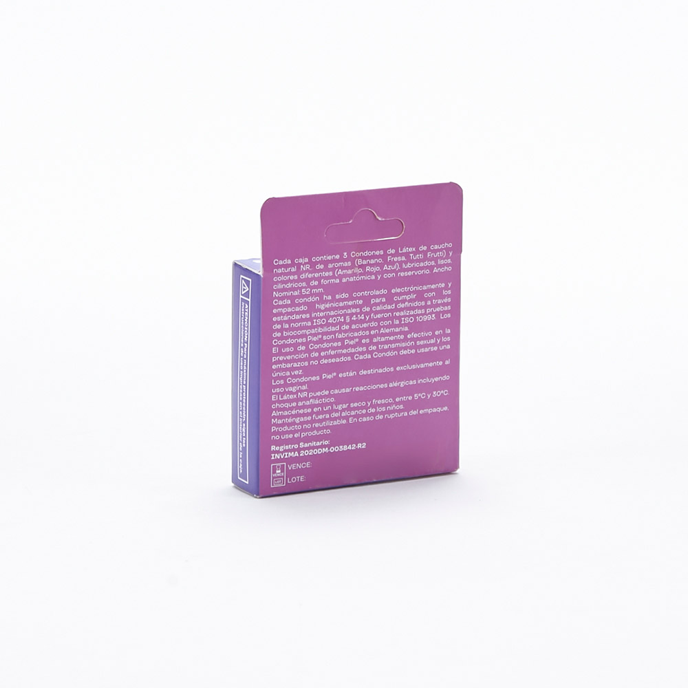 Condones Sabores Piel Caja X 3 Sobres | Los expertos en ahorro Cruz ...