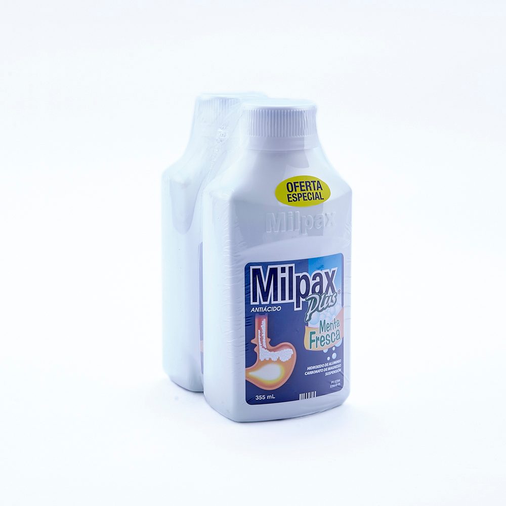 Promo Milpax Plus (31.5+119.5)Mg/5Ml(0.63+2.39)% Susp Oral Menta Fresca ...