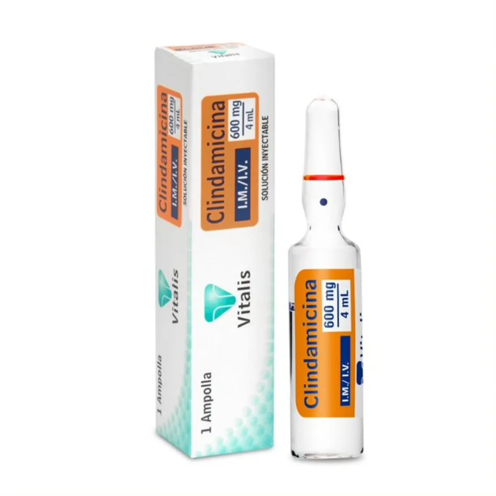 Clindamicina 600Mg/4Ml(150Mg/Ml) Solucion Inyectable Caja X 1Ampolla X ...