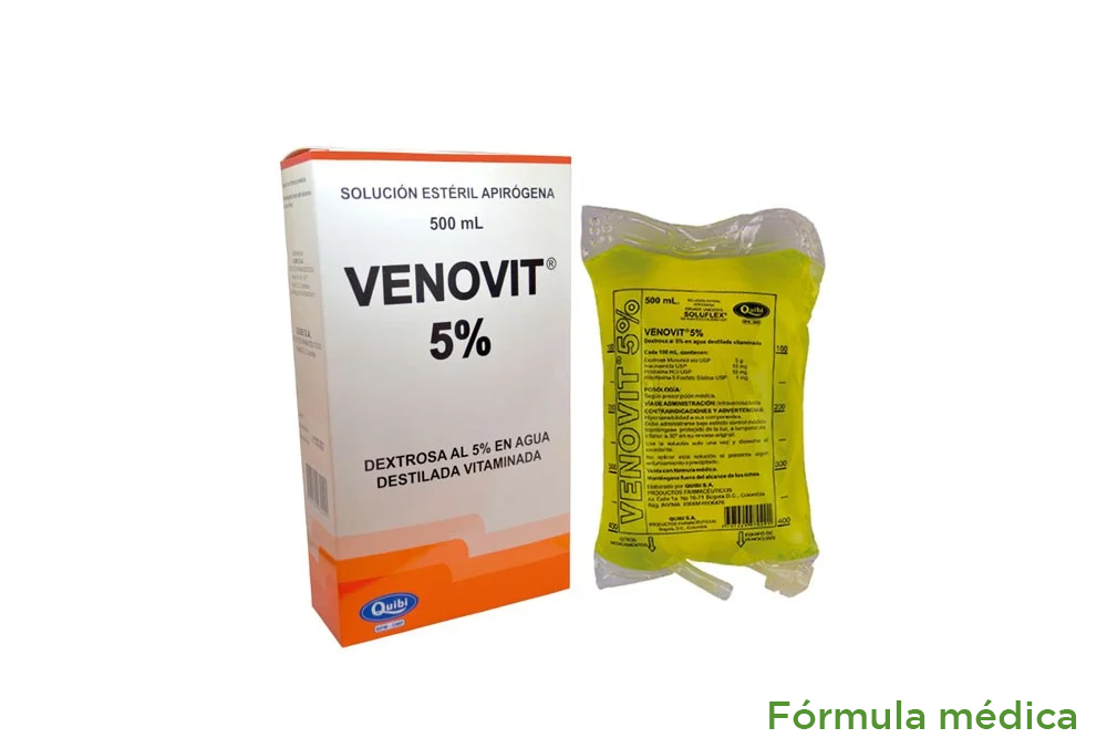 VENOVIT 5GR+(10+1+10)MG SOLUCIÓN INY BOLSA X 500ML | Cruz Verde