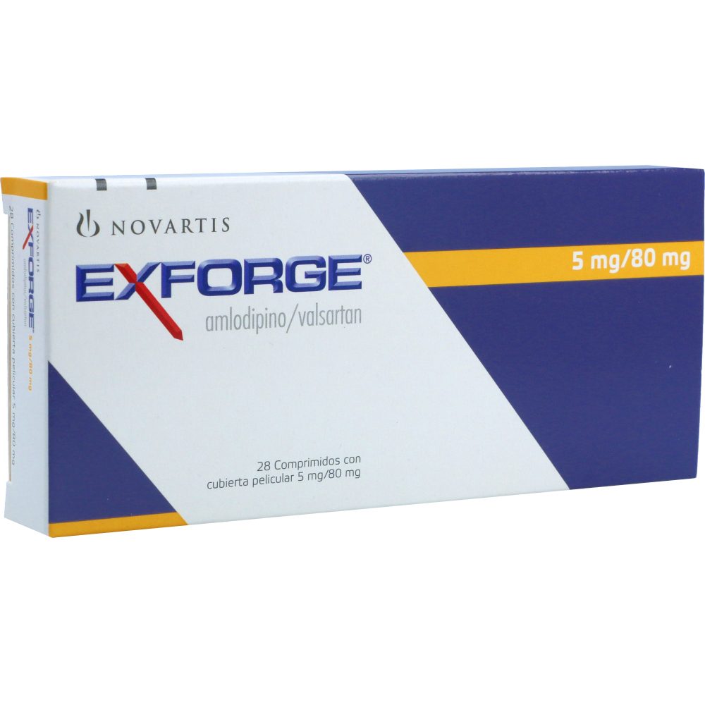 Exforge Tabletas con Cubierta Pelicular 5Mg+80Mg Caja X 28 | Los ...