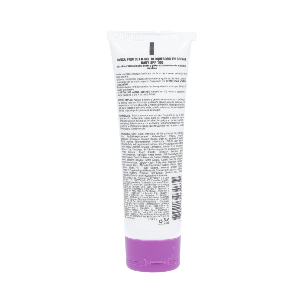 Protector Solar Crema Baby Tanga Tubo X 120mL Sfp 100 | Los expertos en ...