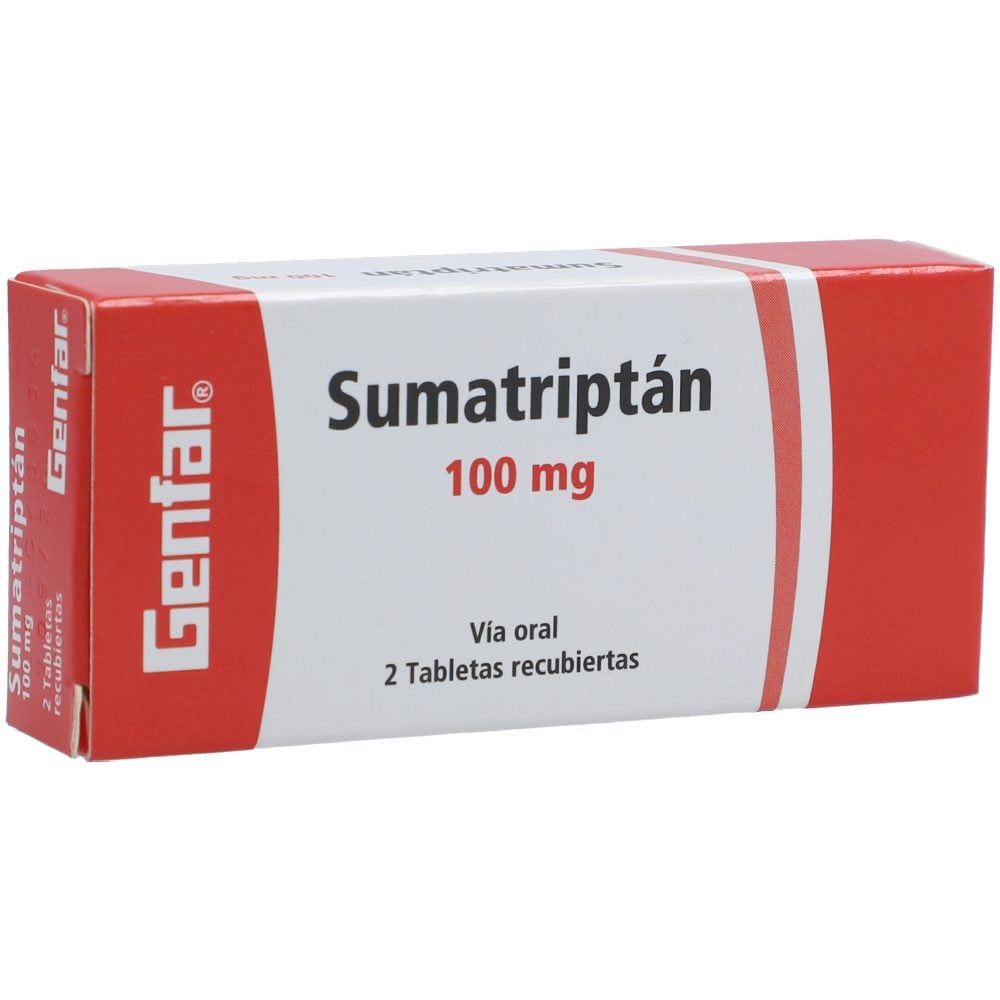Sumatriptán 100 mg · 2 Tabletas Recubiertas | Cruz Verde