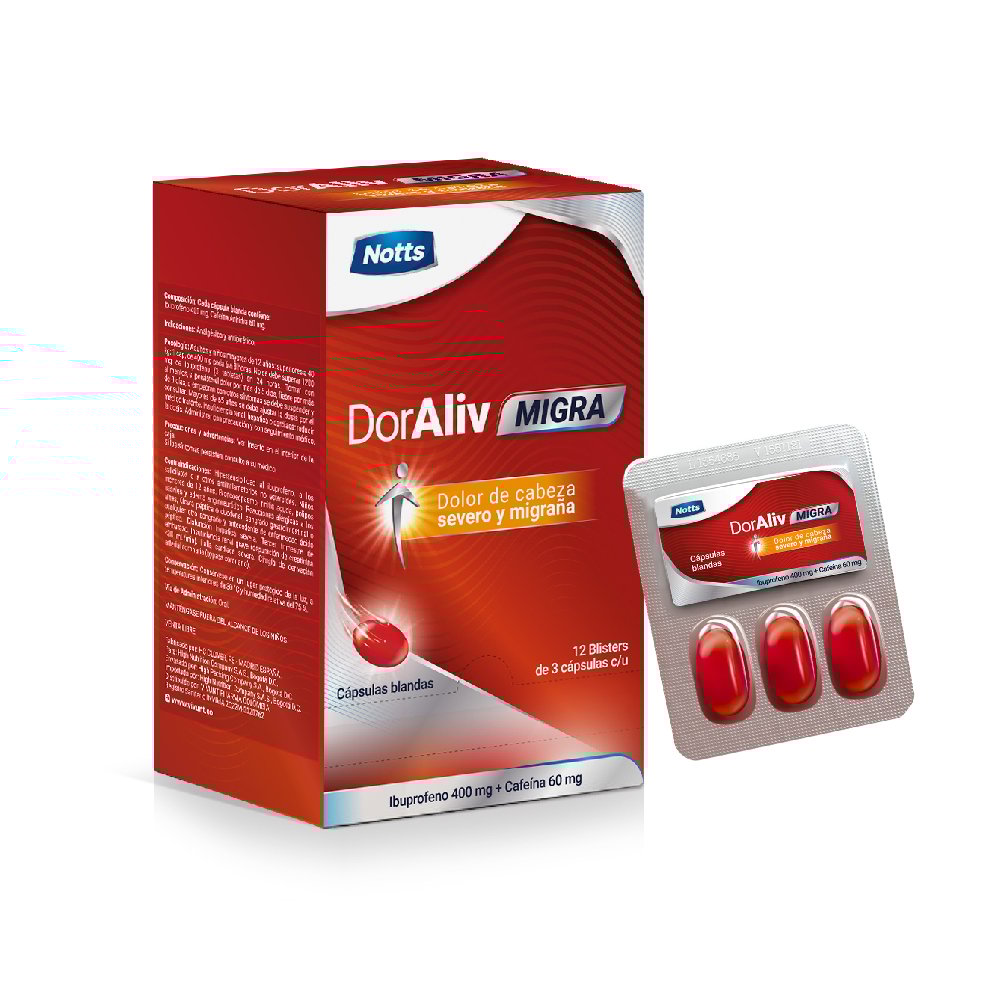 Doraliv Migra (60+400)Mg Cápsulas Blíster X 3 | Cruz Verde