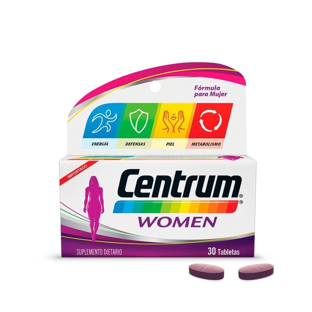 Centrum Women - 30 tabletas ¡al mejor precio! | Cruz Verde | Cruz Verde