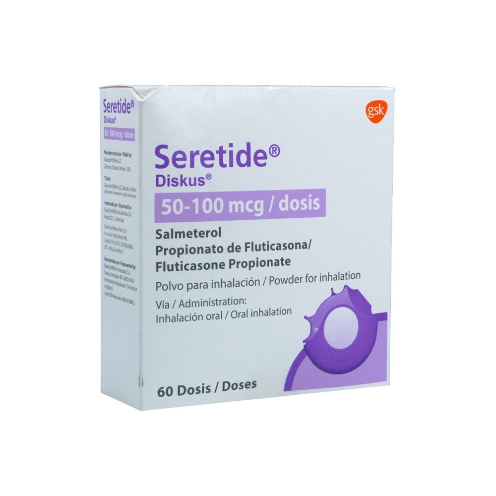 Seretide Diskus (50Mcg+100Mcg)/Dosis Frasco X 60Dosis Cápsula Polvo ...